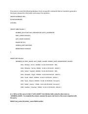 SQL Basics 4 Docx If We Were To Create The Following Database There