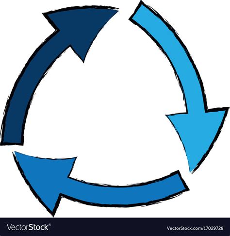 Arrows Around Circle Direction Abstract Royalty Free Vector