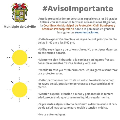 Recomendaciones Ante Las Altas Temperaturas Blog Calvillo