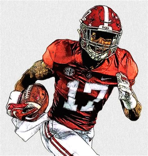 Alabama Wr Jaylen Waddle College Football Players Alabama Crimson