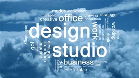 Design Studio Animated Tag Word Cloud Te Stock Video Pond