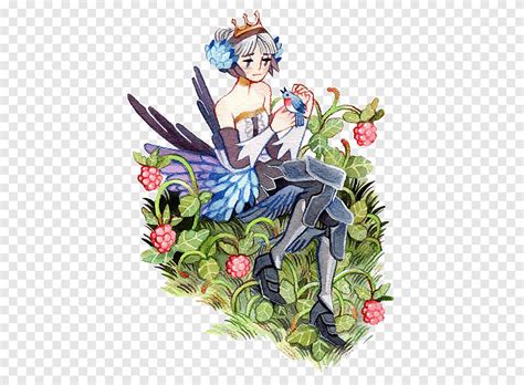 오딘 구체 드로잉 아트 만화 꽃 요정 수채화 그림 꽃 요정 Png Pngegg