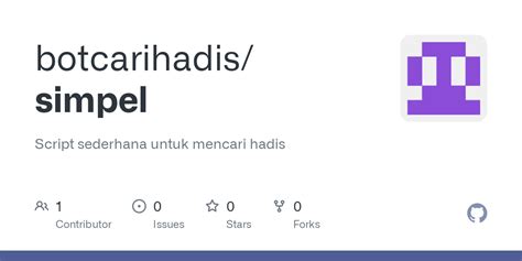 GitHub Botcarihadis Simpel Script Sederhana Untuk Mencari Hadis