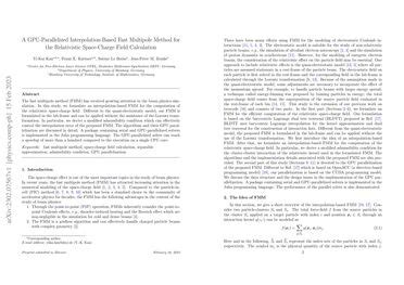 A GPU Parallelized Interpolation Based Fast Multipole Method For The