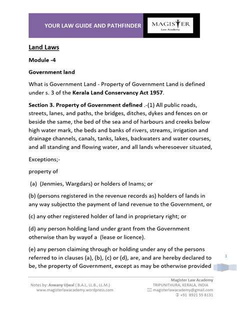 Land Laws Module 4 Pdf Wetland Conservation Biology