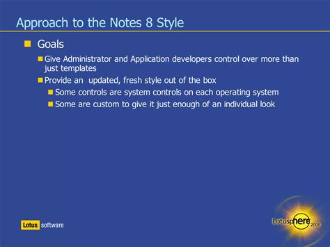 Customizing The Look Of Lotus Notes 8 Ppt Free Download