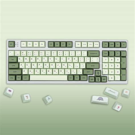 Buy Pbt Keycaps Japanese Matcha Green Keycaps Set 126 Keys Xda Profile