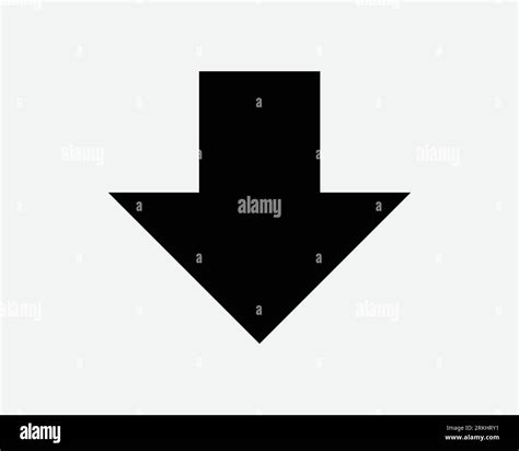 down arrow icon downwards pointer point download navigation south
