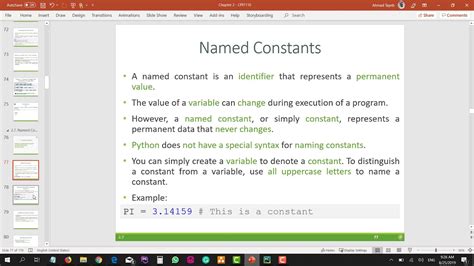 Cpit Chapter Named Constants Youtube