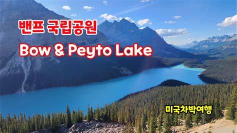 밴프국립공원 보우레이크 페이토레이크 아이스필드 파크웨이 Banff National Park Bow Lake And Peyto