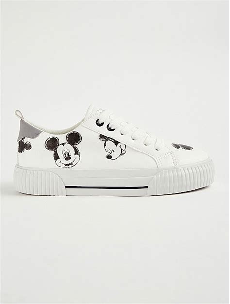 Disney Mickey Mouse White Cupsole Trainers Women George At Asda