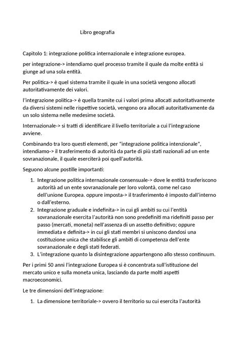 Riassunto Libro Di Geografia Economica Appunti Di Geografia Economica