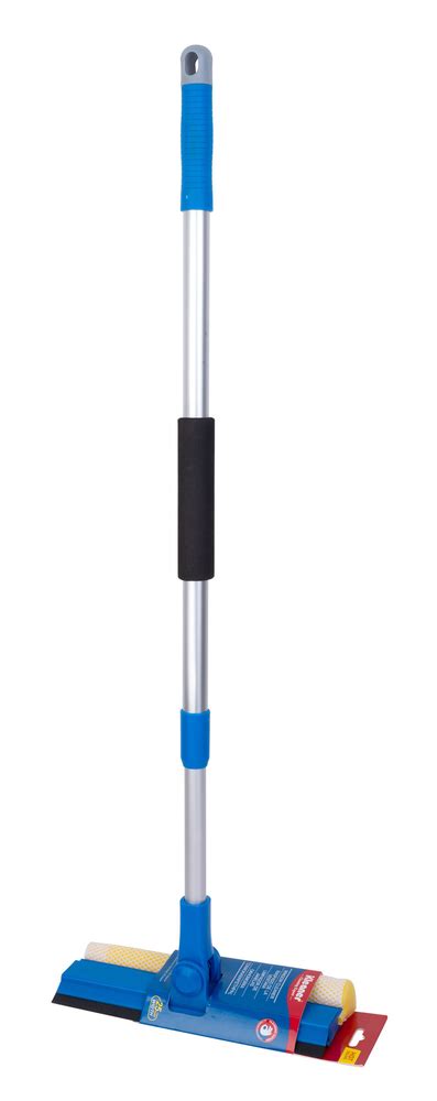 Kleaner მინის საწმენდი ჯოხი ტელესკოპური სახელურით ღრუბლით და რეზინით Veli Store