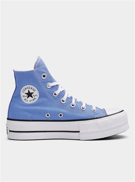 Converse Chuck Taylor All Star Lift High Top Periwinkle Platform Sneakers Women In Blue Lyst