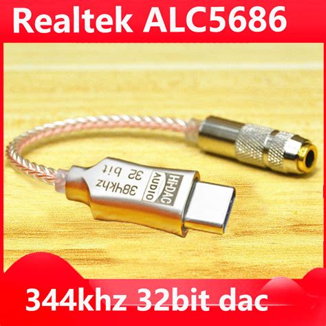 Jual Alc5686 Usb Type C To 3 5mm Dac Earphone Amplifie Headphone Amp Digital Decoder Aux Audio