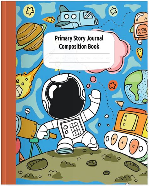 Space Astronaut K 2 Primary Story Journal Composition Book Golden Age