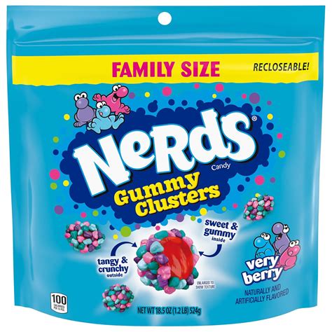 Nerds Gummy Clusters Candy Very Berry Crunchy And Gummy