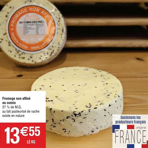 Promo Fromage Non Affiné Au Cumin chez Cora iCatalogue fr