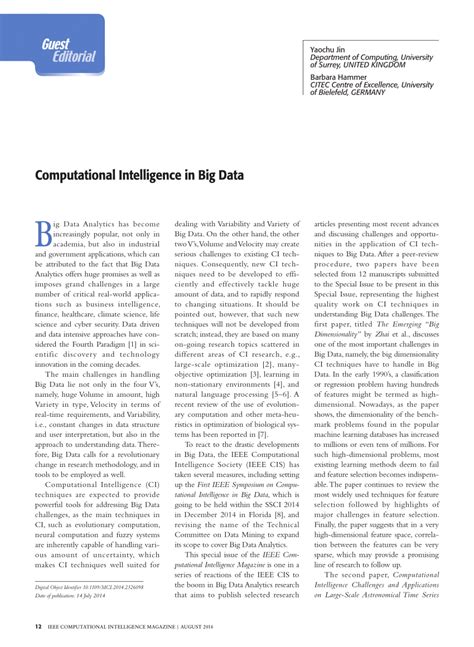 pdf computational intelligence in big data [guest editorial]