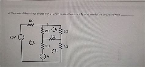 The Value Of The Voltage Source V In V Studyx