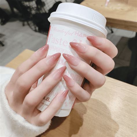 24 шт коробка градиентные накладные ногти средней длины Красота и здоровье АлиЭкспресс