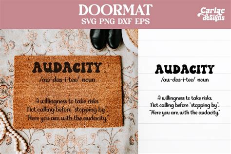 Audacity Definition Svg Funny Doormat Svg