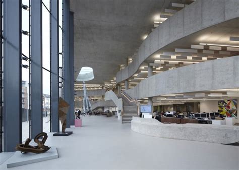 Hiscox Office Building By Make Architects Features Grand Staircase And