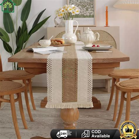 Jual Harga MinimumCOD Cm Table Runner Premium Rajut Scandinavian Taplak Meja Makan Ruang