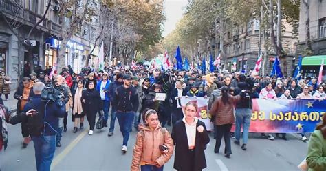 არა რუსულ არჩევნებს დღეს თბილისში აქცია მსვლელობა 15 00 საათიდან