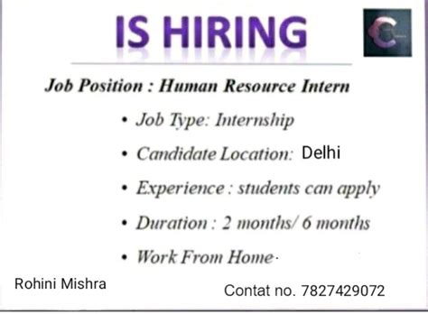 Rohini Mishra On Linkedin Hi Everyone Greetings From Campus To Corporate We Are Looking For An