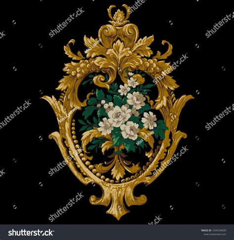 Decorative Elegant Luxury Designvintage Elements Baroque: стоковая ...