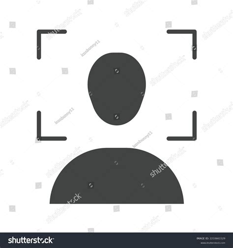 Face Recognition Icon Vector Image Can Stock Vector Royalty Free 2210661529 Shutterstock