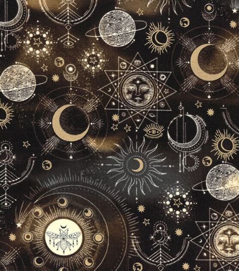 Symbols Black Premium Metallic Cotton Fabric Joann