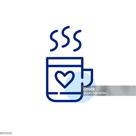 증기가 나오는 커피 머그잔 픽셀 완벽 편집 가능한 획 선 아이콘 가르랑거림에 대한 스톡 벡터 아트 및 기타 이미지 가르랑거림
