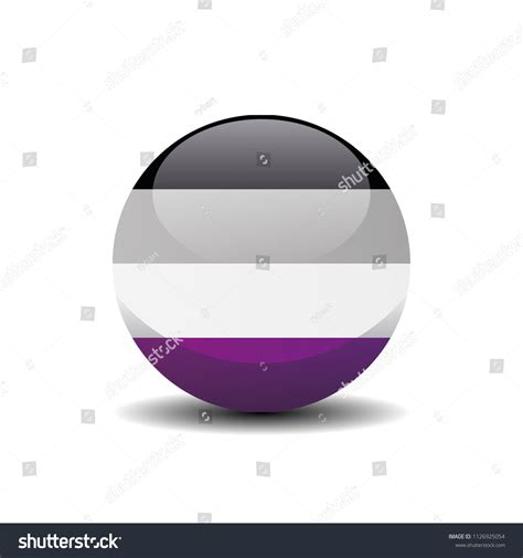 Asexual Circle Button Flag Lgbt 3d Stock Vector Royalty Free 1126925054