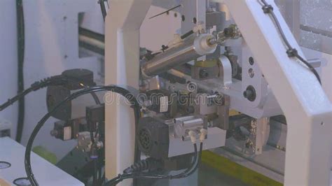 Machine Assembly Close Up The Worker Is Assembling The Machine Close