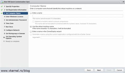 Creating And Using Vmware Guest Customization Specification Adrian