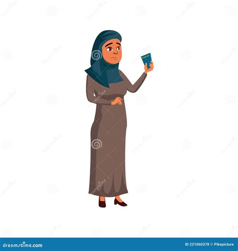 Islamic Woman Locked In Cage Unhappy Female Character In Hijab Sitting