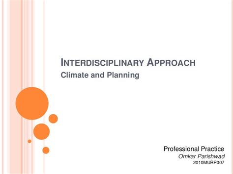 Interdisciplinary Approach