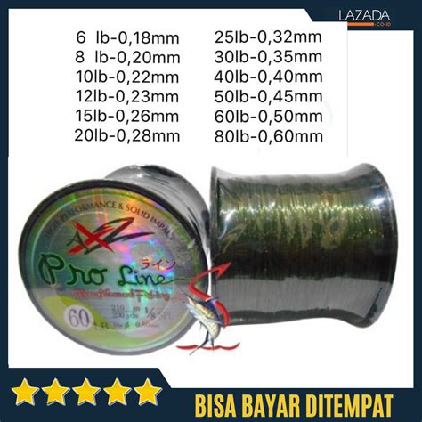 Senar Kuat Pancing AXZ Proline Warna Hijau Tua Senar Panjang Mudah