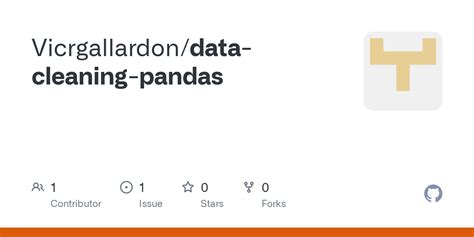 GitHub Vicrgallardon Data Cleaning Pandas