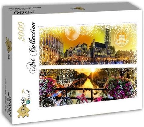 Legpuzzel 2000 stukjes Wereldreis België en Nederland Grafika