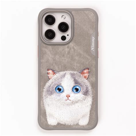 Чехол для iPhone 15 Pro Max с трехмерной вышивкой / Противоударный ...