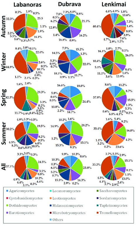 Composition And Relative Abundance Of Different Fungal Classes In