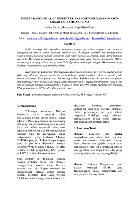 Doc Konsep Rancang Alat Pendeteksi Ikan Menggunakan Sensor Sonar Berbasis Arduino