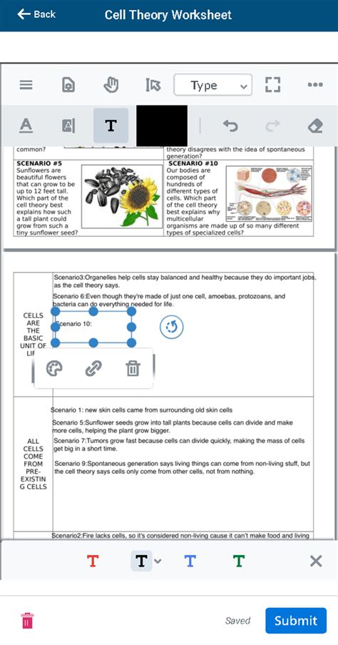 Cell Theory Worksheet Schoology Saved Submit Type Back Cell Theory