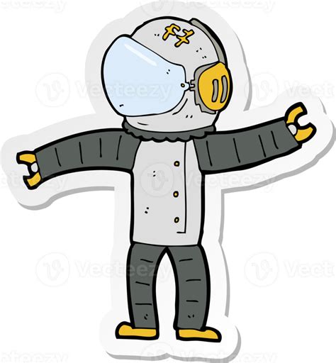 Aufkleber Eines Cartoon Astronauten 44986363 PNG