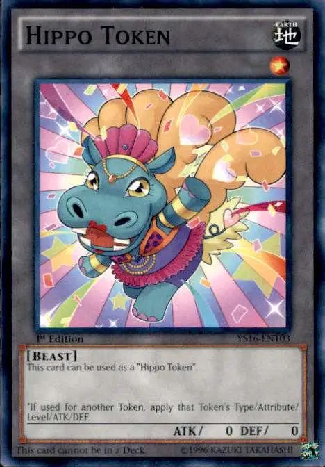 Yugioh 2016 Starter Deck Yuya Single Card Common Hippo Token Blue Ys16 Ent03 Toywiz
