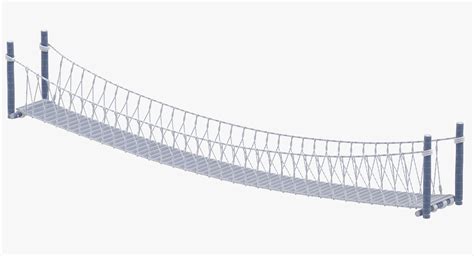 Rope Suspension Bridge 3d Model 49 Gltf Obj Ma Max Upk