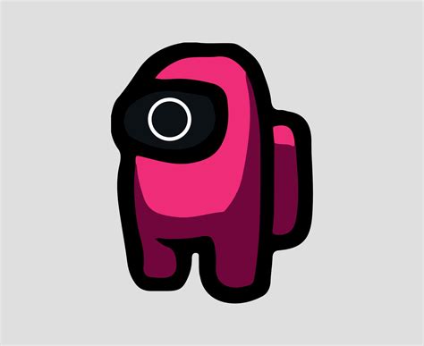 Squid Game Among Us Design Clothes Pink Circle Shape Symbol Of